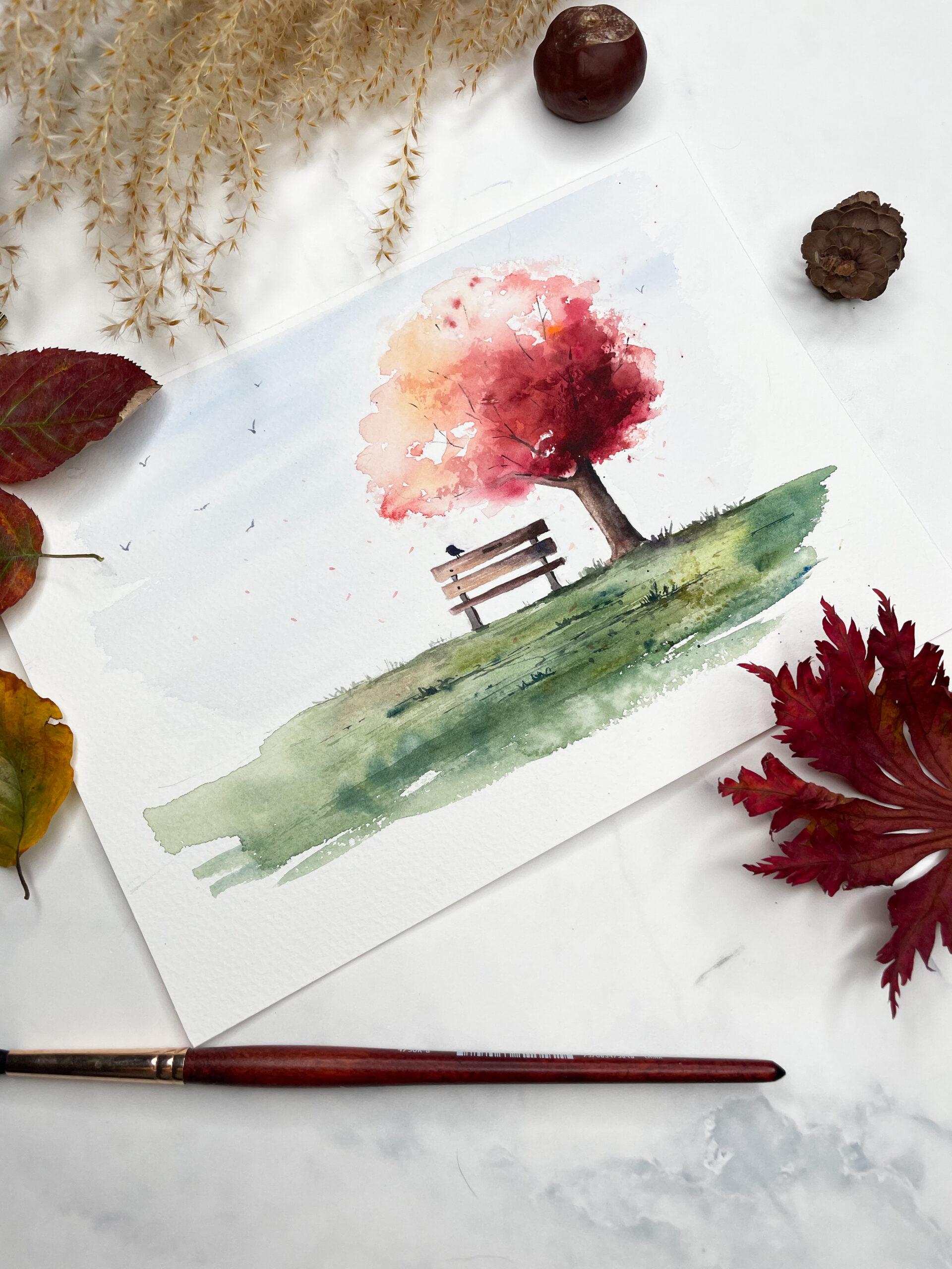 Aquarell-Herbst - Milouna